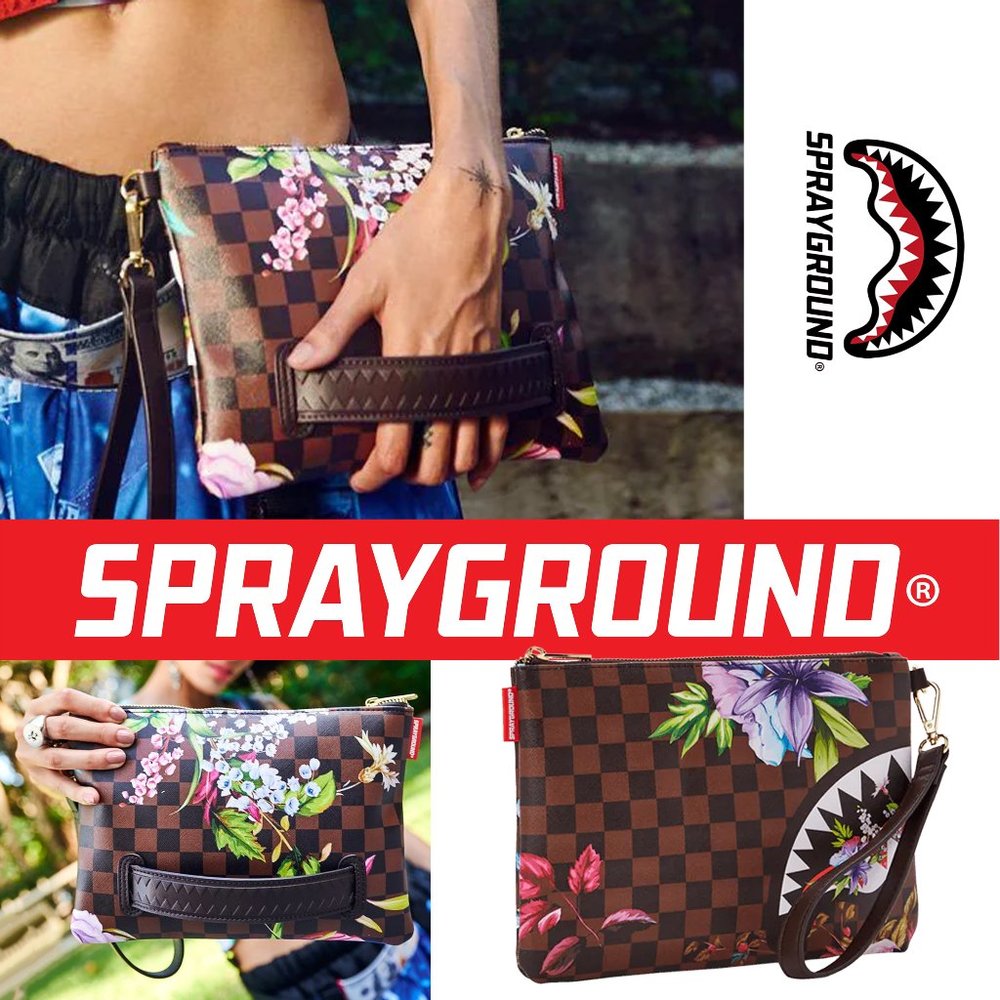 Obo. Sprayground. Garden Of Sharks Crossover Clutch - Gem